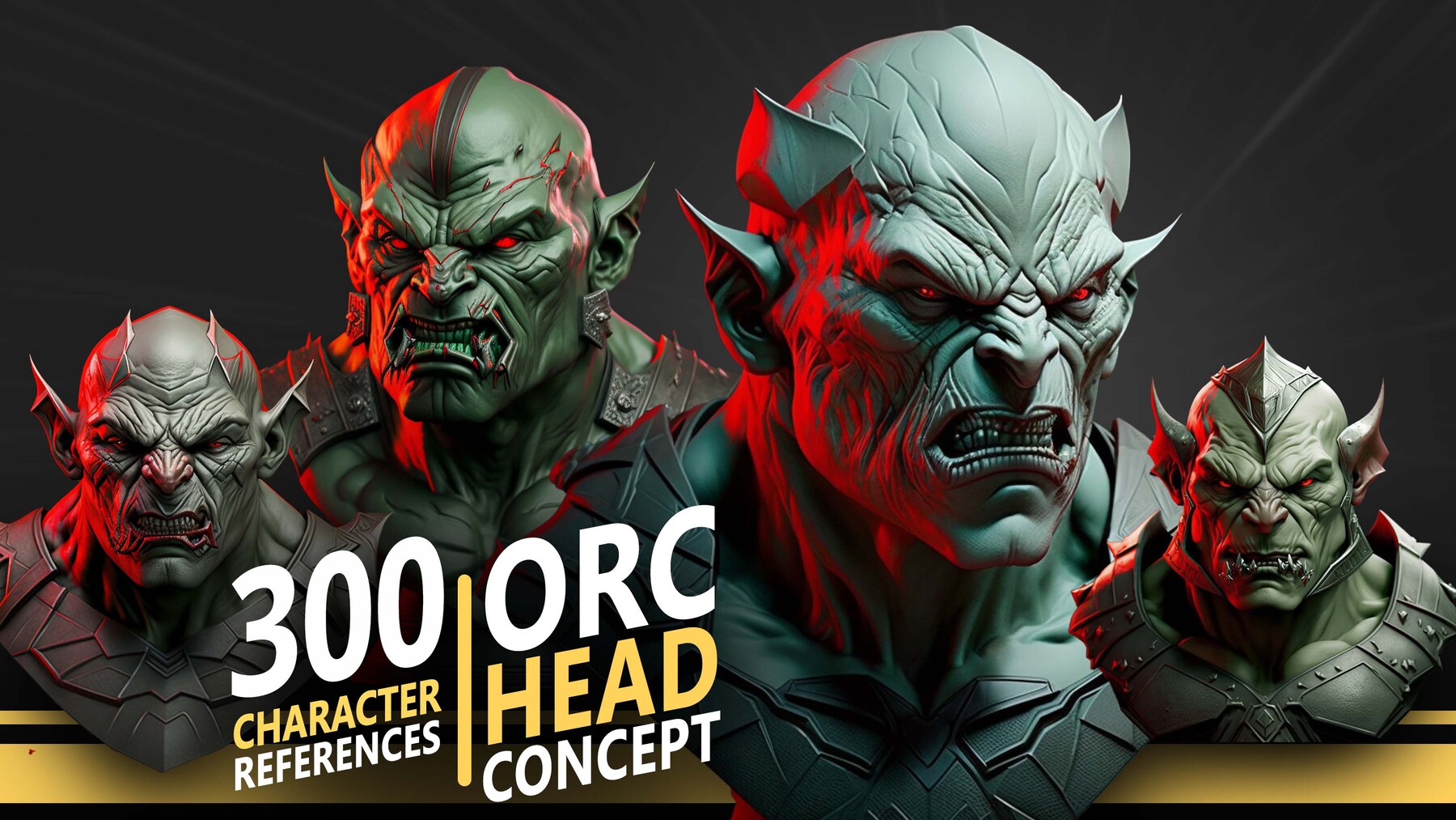 ArtStation - 300 Orc Head Concept - Character references | Artworks