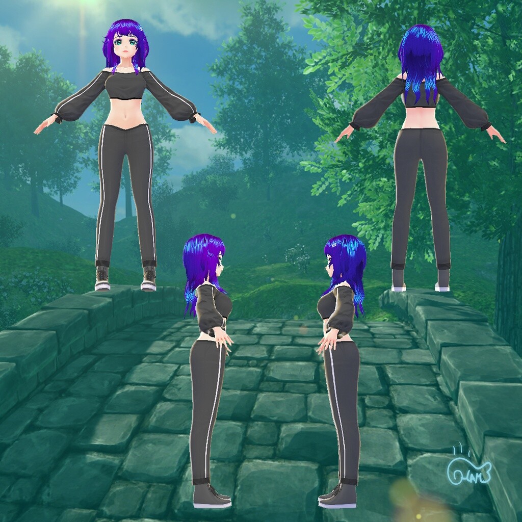 ArtStation - [Vroid] Lunina Sport | Resources