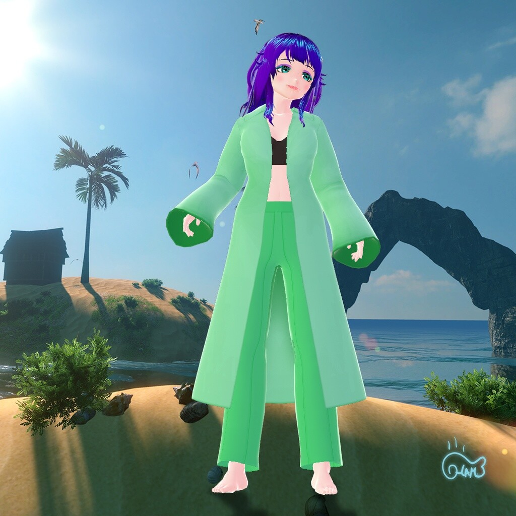 ArtStation - [Vroid] Beach Party Dress | Resources