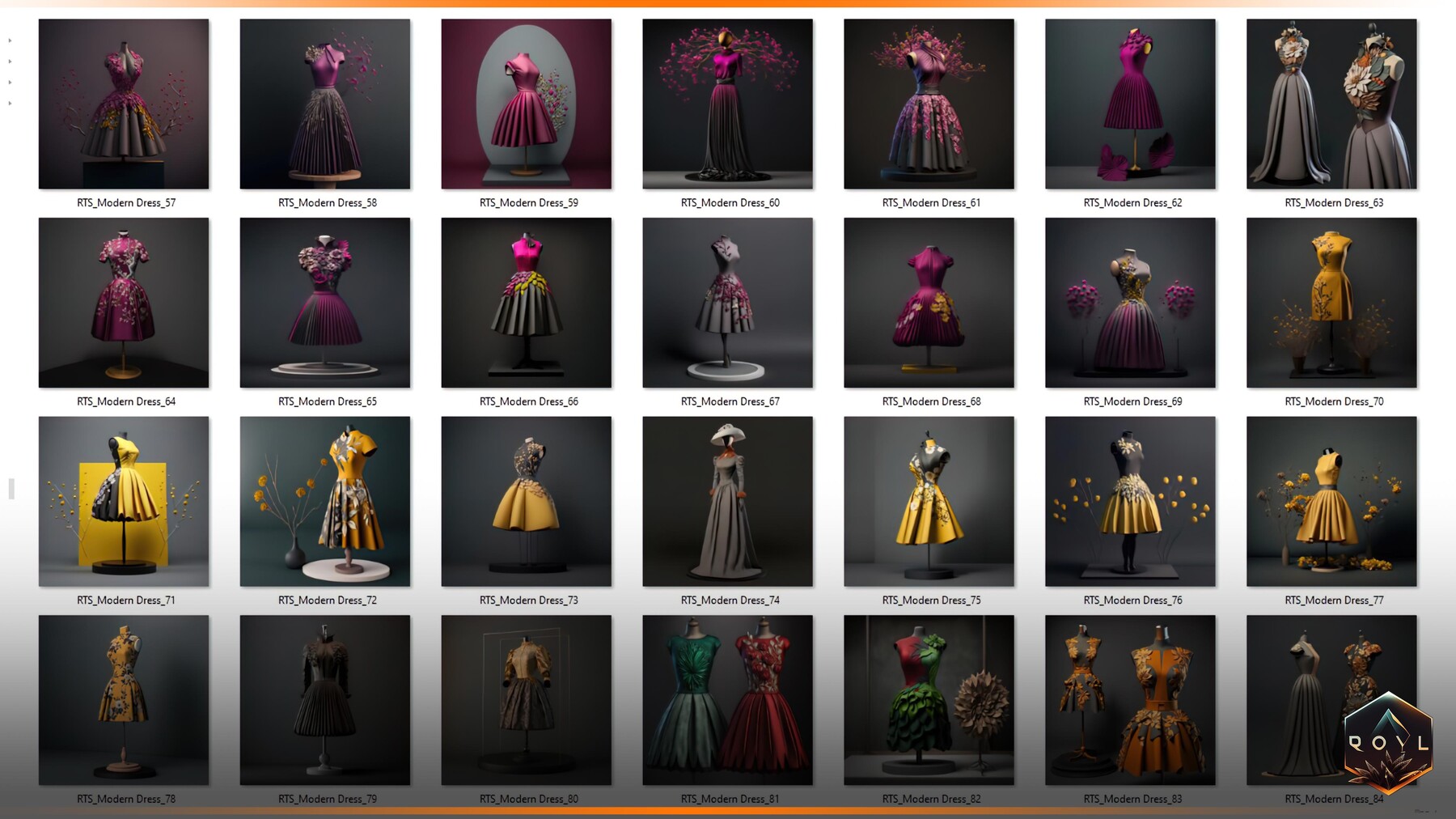 ArtStation - 223 Modern Dress Reference modeling /Designing Vol 02 ...