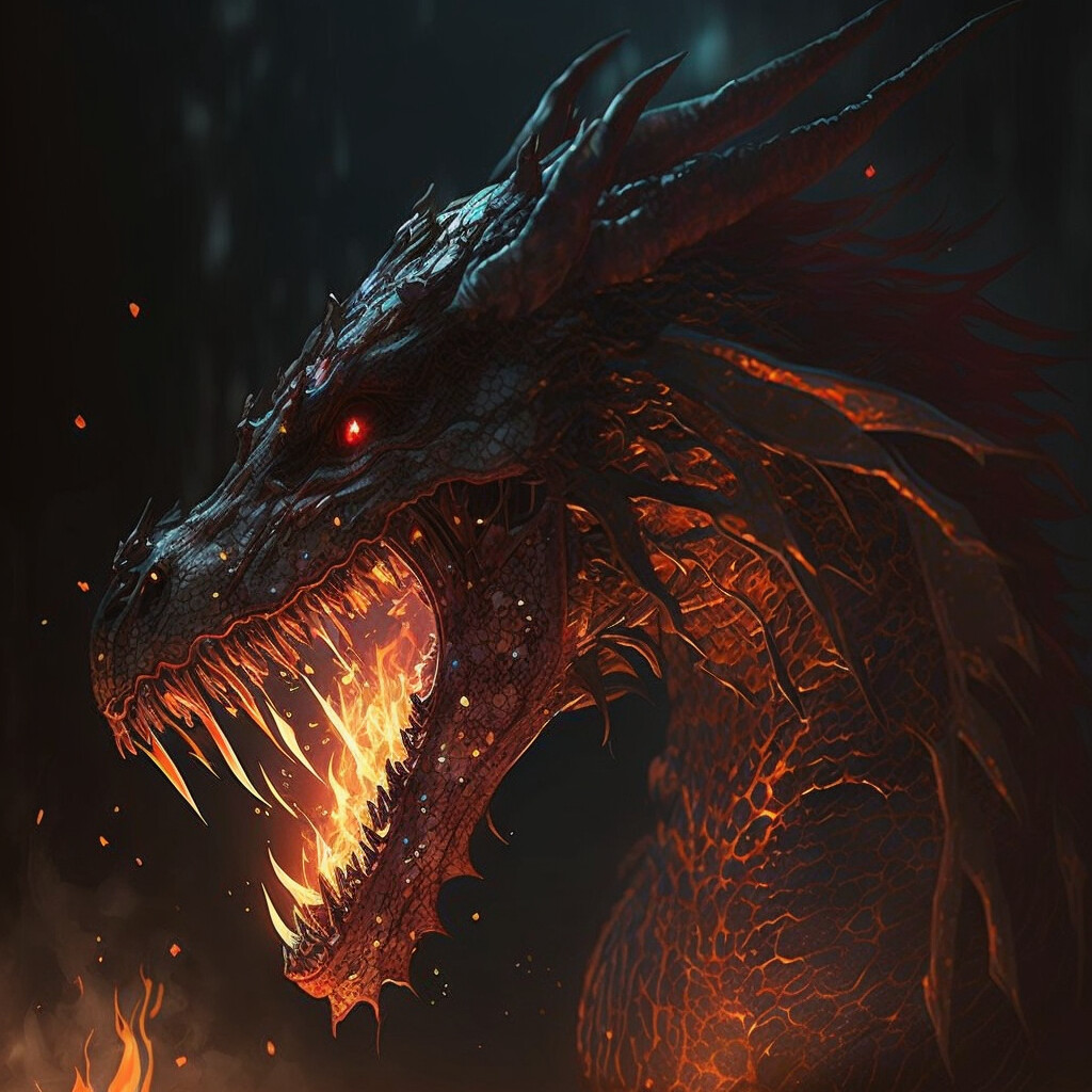 ArtStation - Fierce Inferno: The Dark Dragon's Breath 8 | Artworks