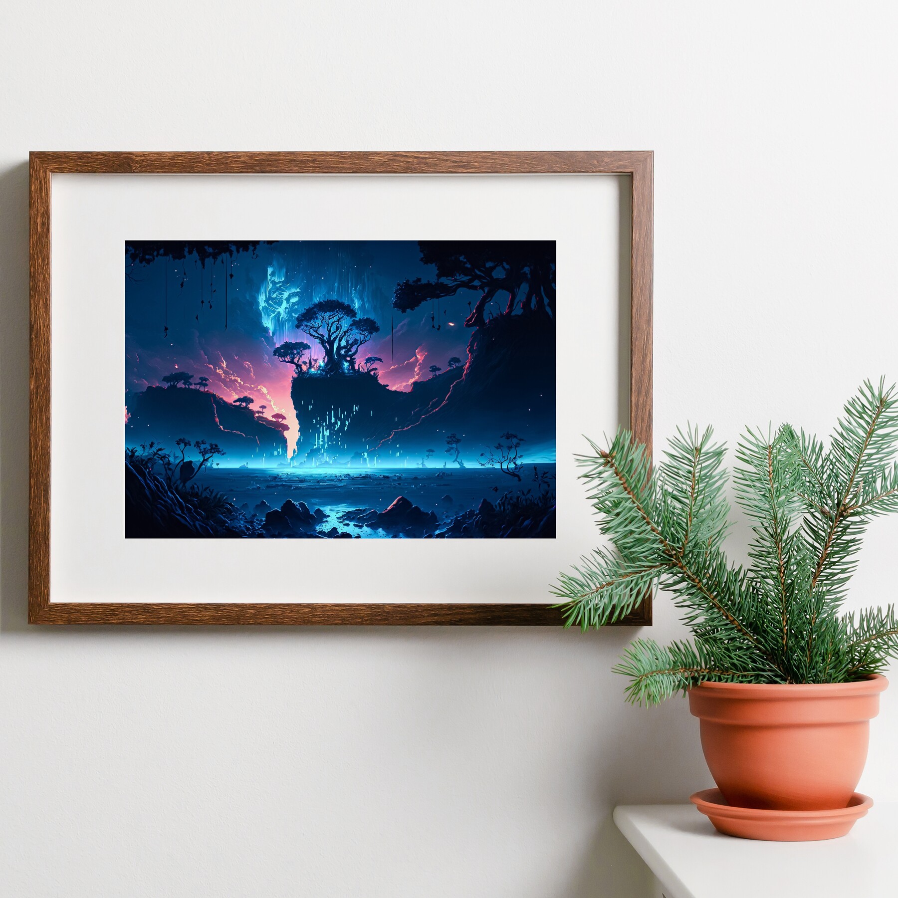 ArtStation - Original Landscape Painting Abstract Art, Decor Pearl Lake ...