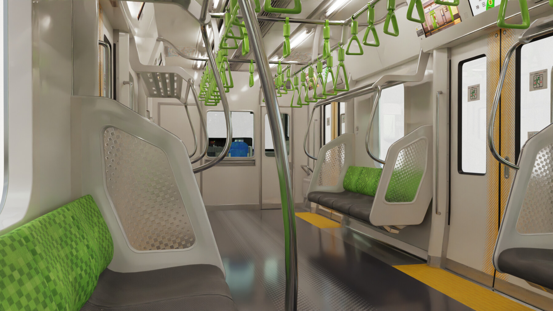 ArtStation - Rigged Train Japanese Locomotive Detailed Interior & Exterior Yamanote Line E235 ...