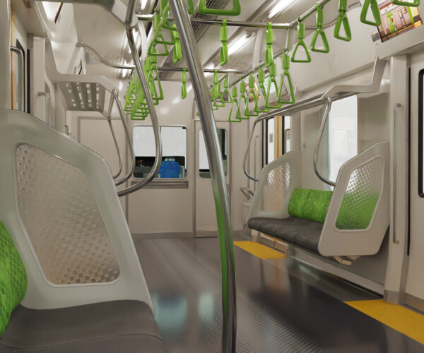 ArtStation - Rigged Train Japanese Locomotive Detailed Interior & Exterior Yamanote Line E235 ...