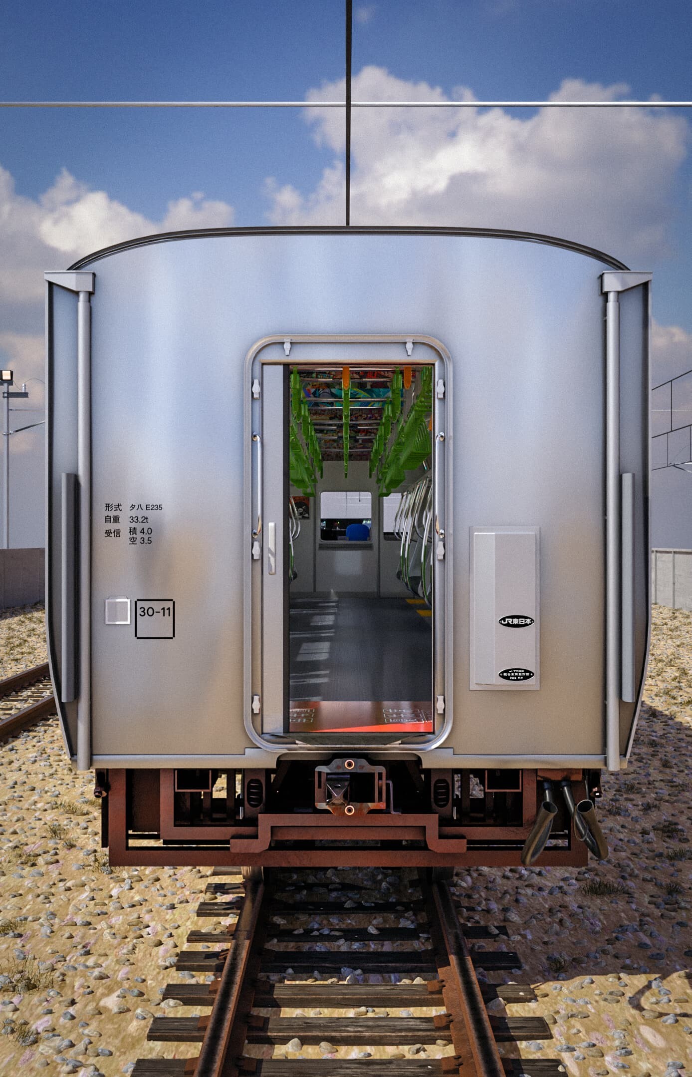 ArtStation - Rigged Train Japanese Locomotive Detailed Interior & Exterior Yamanote Line E235 ...