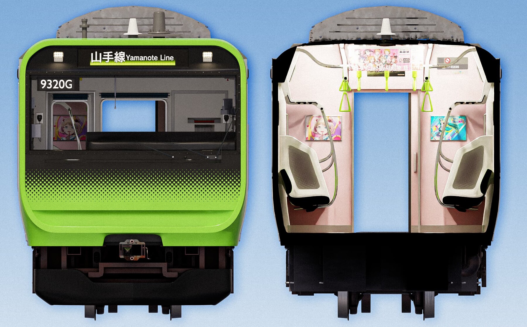 ArtStation - Rigged Train Japanese Locomotive Detailed Interior ...