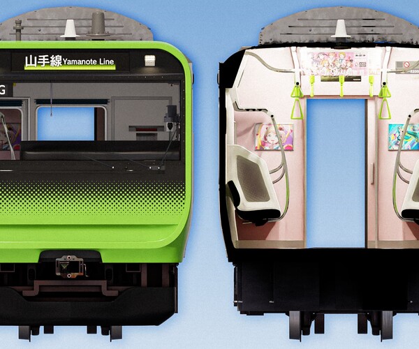 ArtStation - Rigged Train Japanese Locomotive Detailed Interior ...