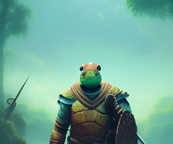 ArtStation - Turtle Warrior 6800 jpg pack wombo art | Artworks