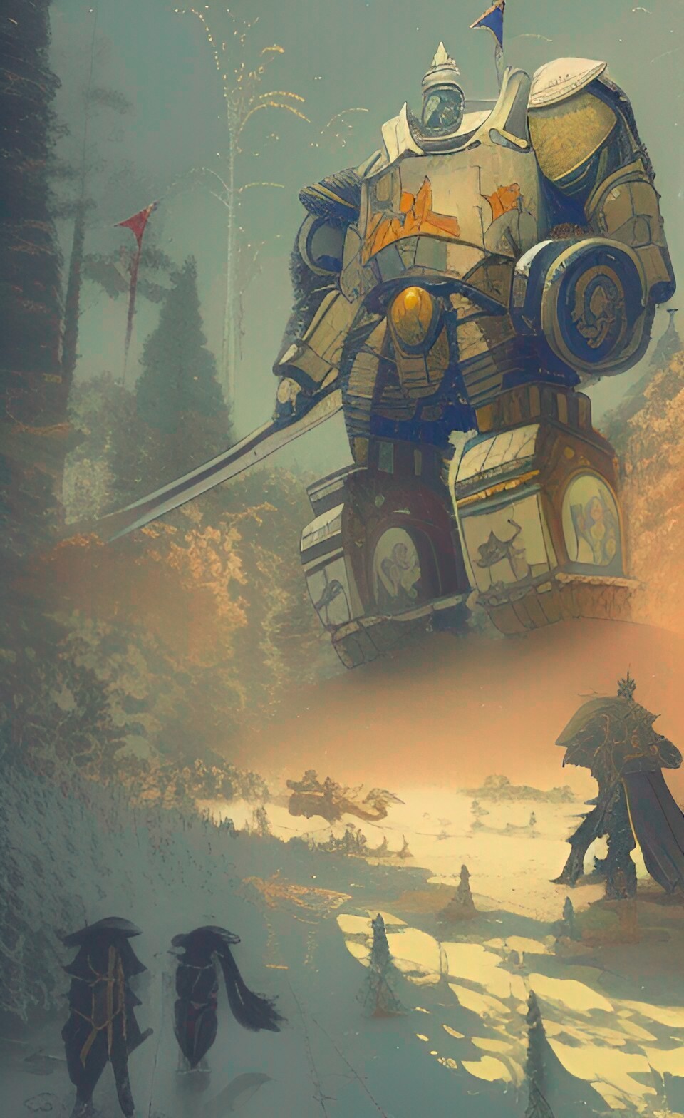 ArtStation - Big medieval mech 8000 jpg pack wombo art | Artworks