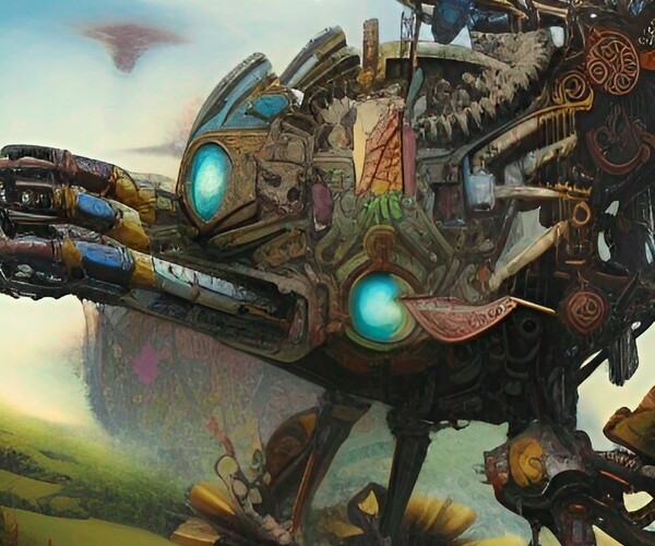 ArtStation - Big medieval mech 8000 jpg pack wombo art | Artworks