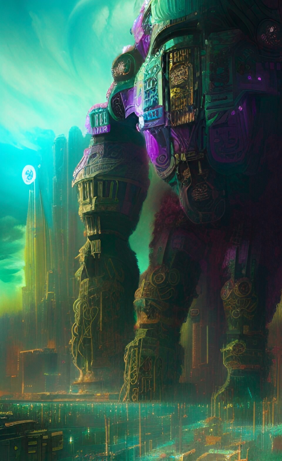 ArtStation - Massive biomechanical golem 10900 jpg pack wombo art | Artworks