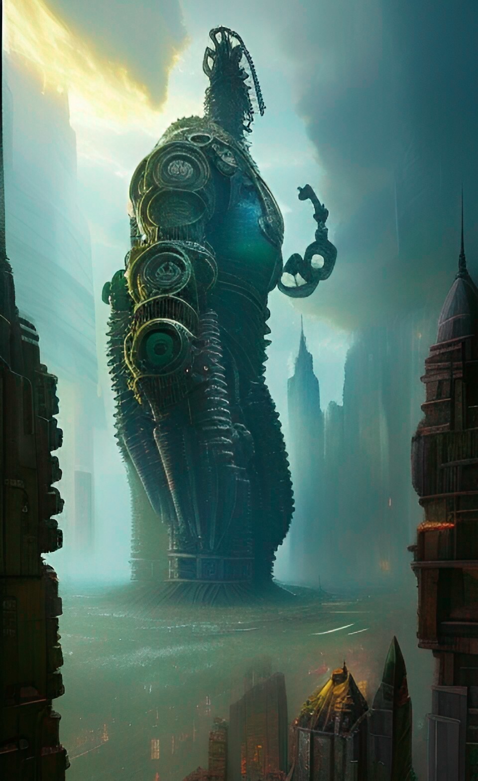 ArtStation - Massive biomechanical golem 10900 jpg pack wombo art | Artworks