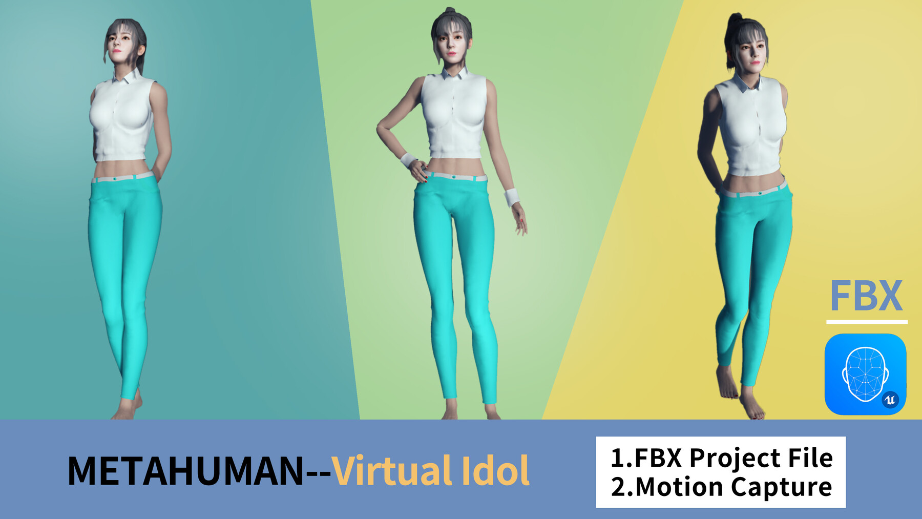 ArtStation - DILIREBA-Virtual idol--Metahuman/FBX | Game Assets