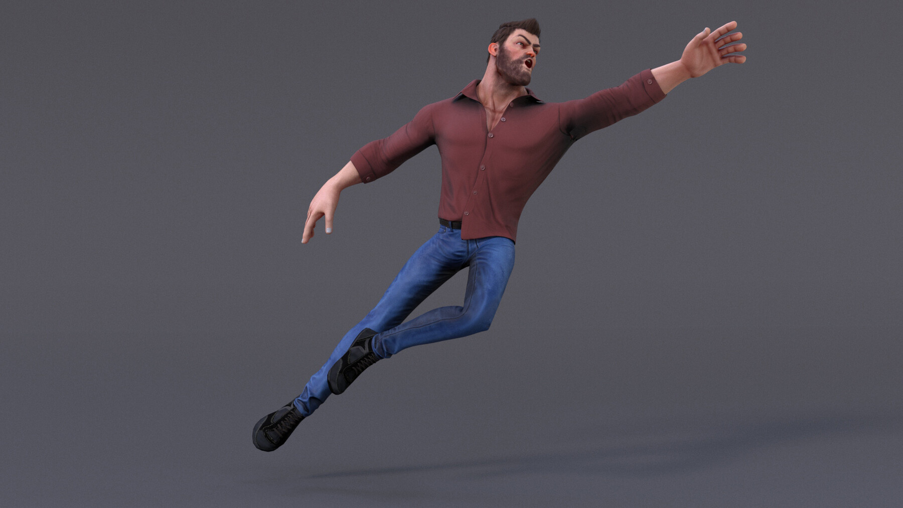 ArtStation - James Cartoon Man (Rig) | Game Assets