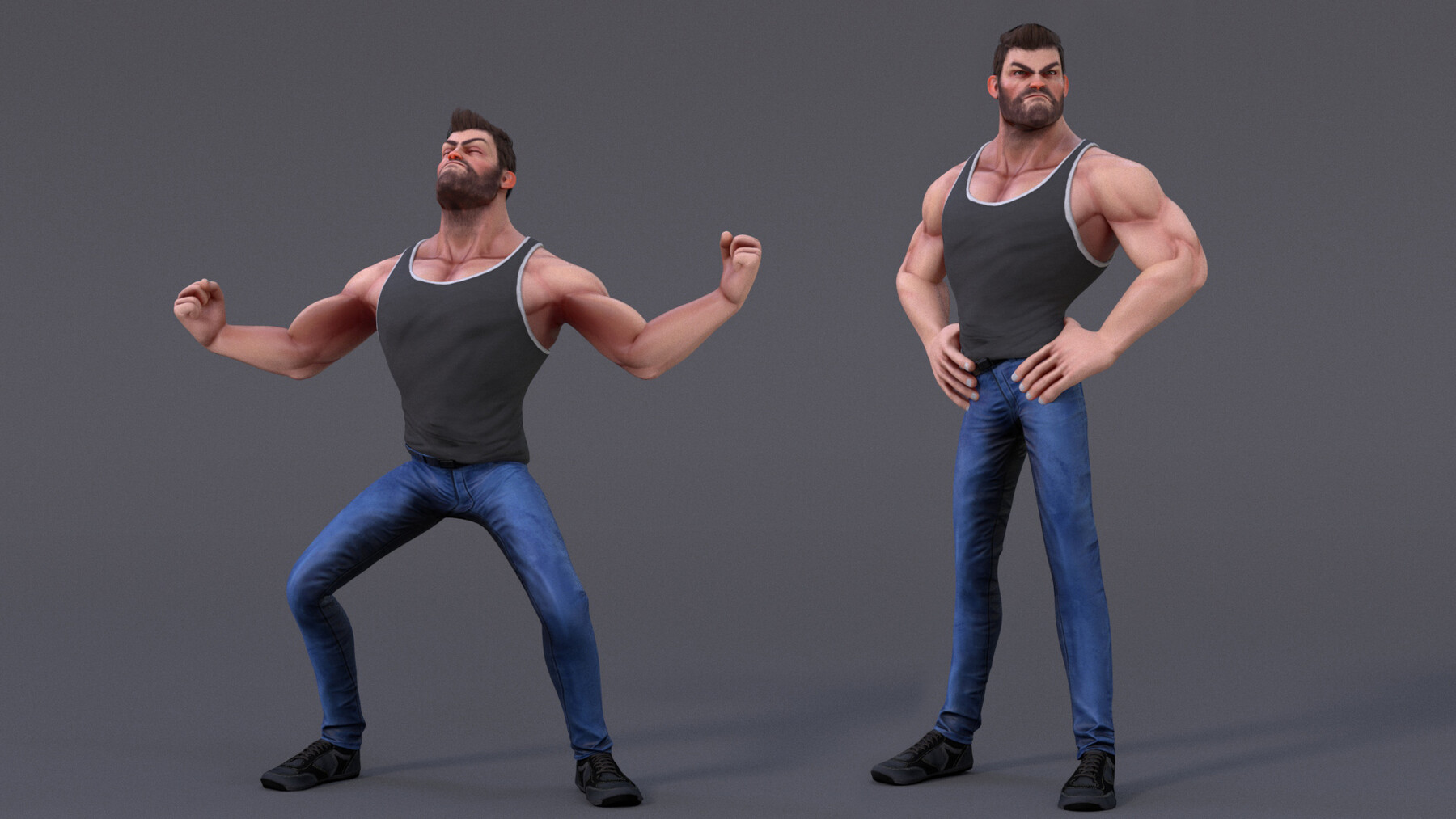ArtStation - James Cartoon Man (Rig) | Game Assets