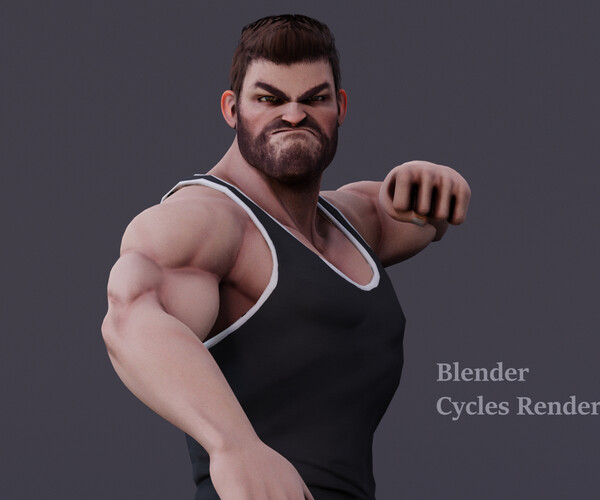 ArtStation - James Cartoon Man (Rig) | Game Assets