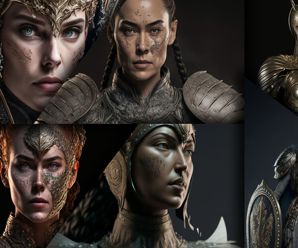 ArtStation - 103 Legendary Woman Warrior (More Than 8K Resolution ...