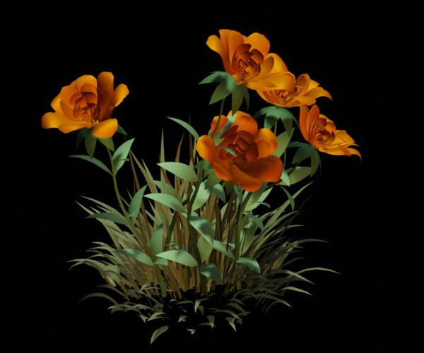 ArtStation - FLOWERS PLANT LOW POLY GAME READY 3D MODEL | Game Assets