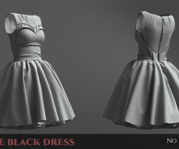ArtStation - Vintage black dress | Resources
