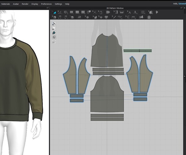 ArtStation - Reglan sleeve sweatshirt ( Marvelous Designer / CLO 3D ...
