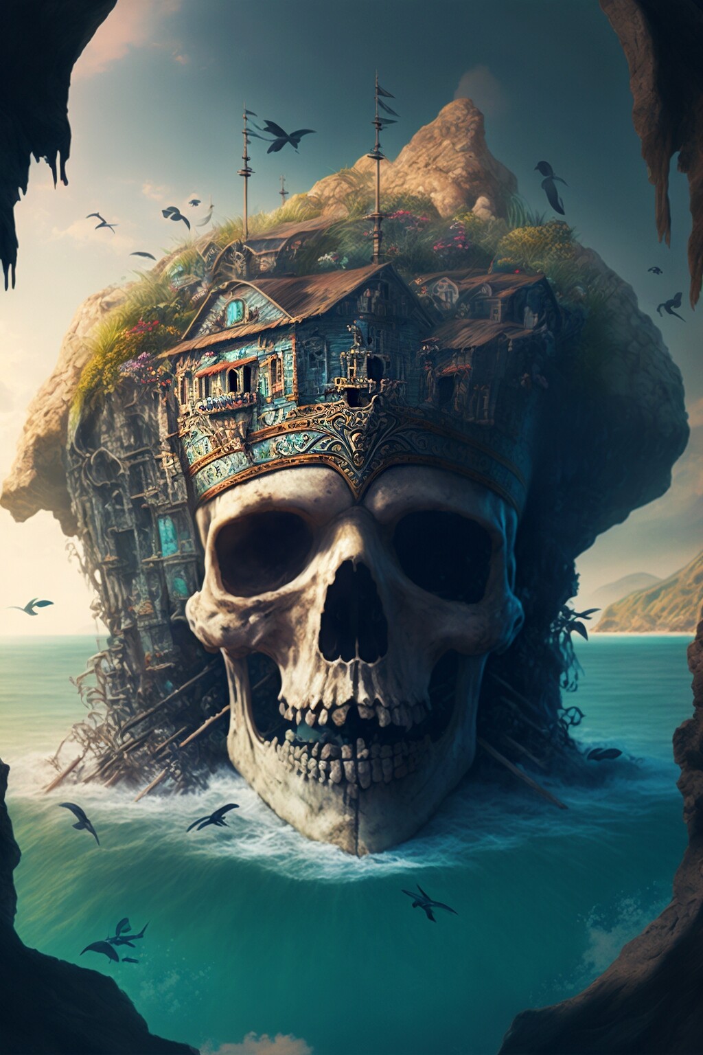 ArtStation - Skull Isle in the sea | Artworks