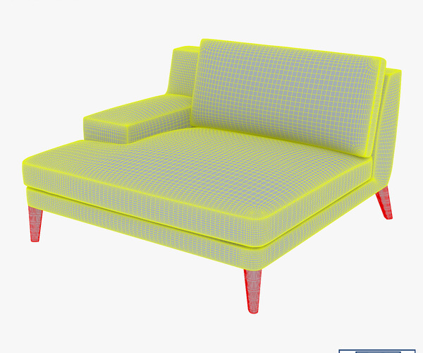 ArtStation - Roche Bobois Playlist Large 3 Seat Chaise | Resources