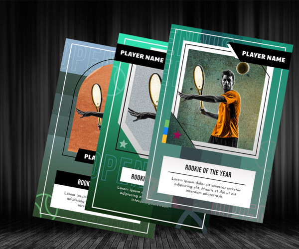 ArtStation - Sports trading card Template photoshop 3 in 1 | Artworks