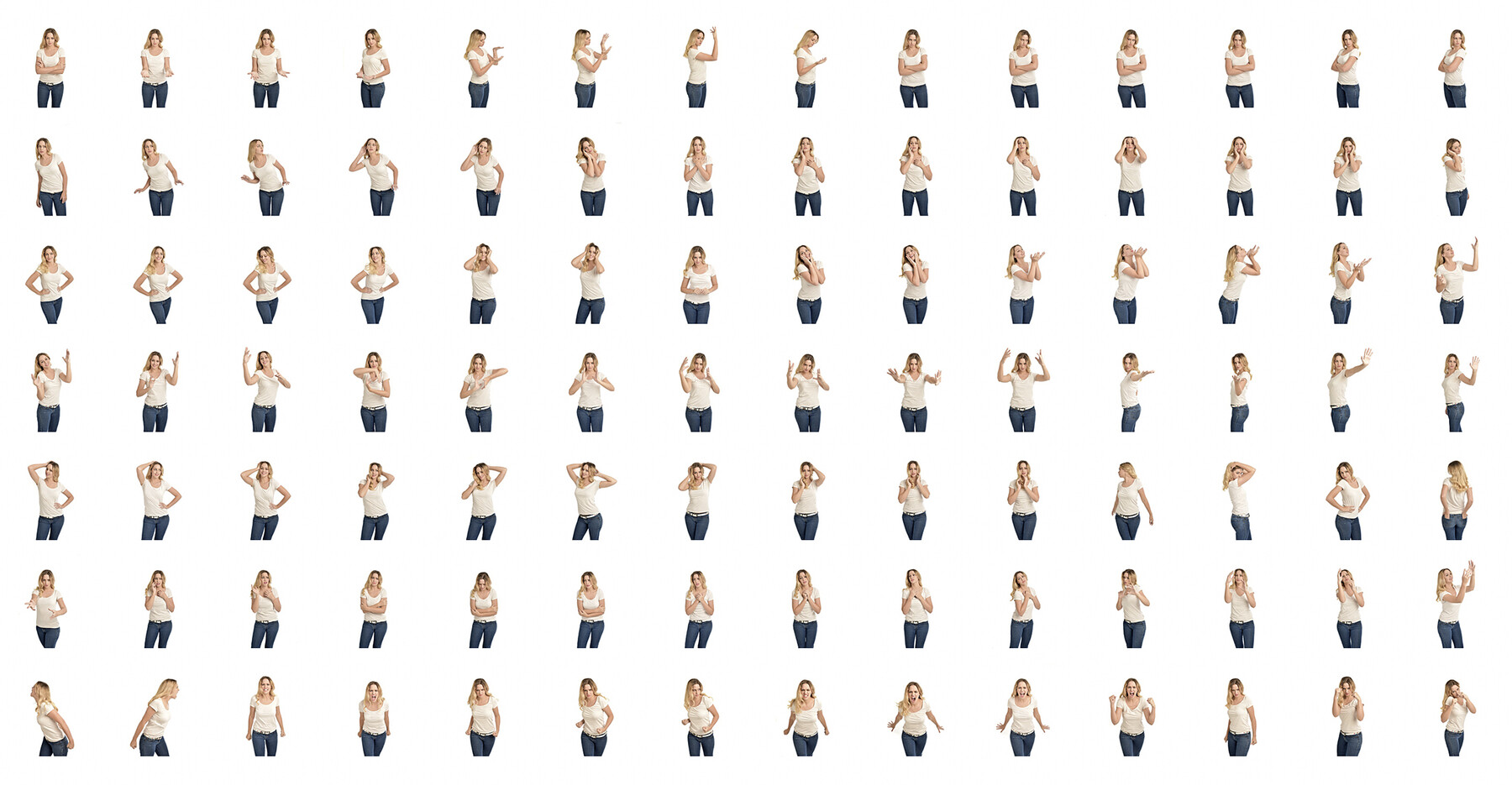 ArtStation - x138 Casual poses and expressions - Model reference pack ...