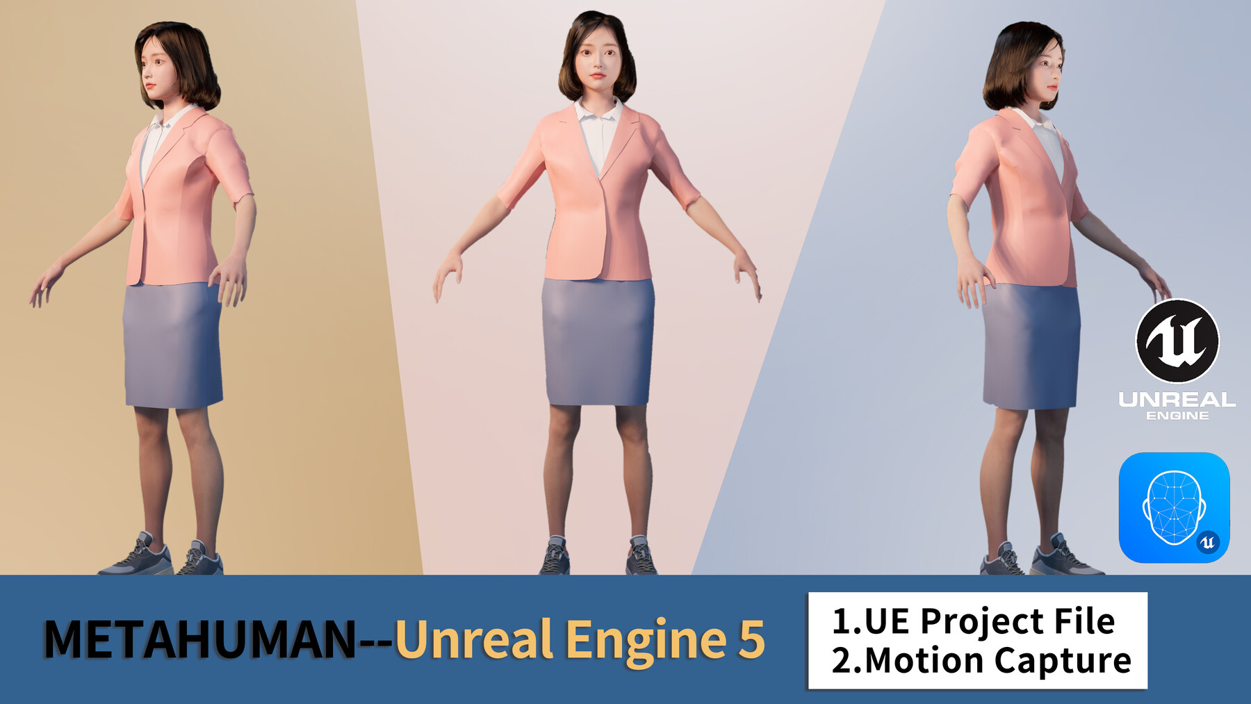 ArtStation - Asian working women/Formal wear--Metahuman/Unreal engine ...