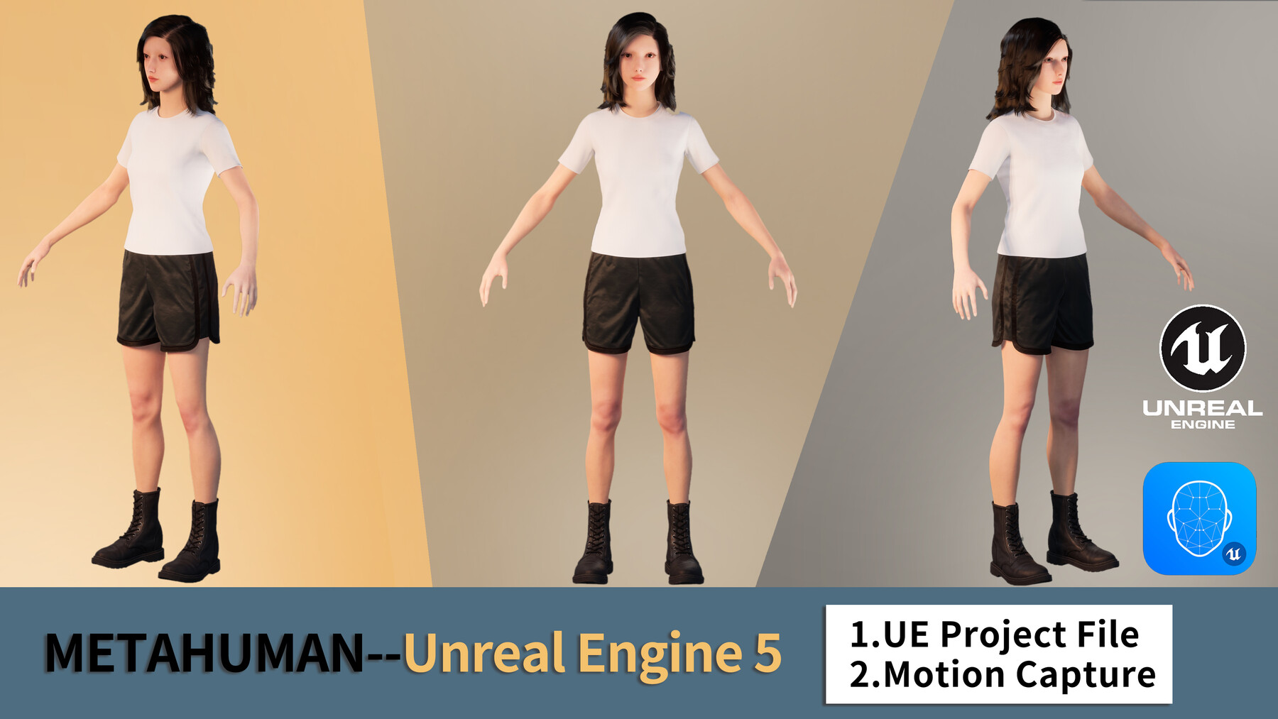 ArtStation - Medium long hair women--Metahuman/Unreal engine | Game Assets