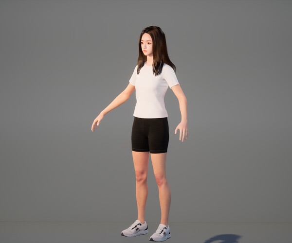 ArtStation - Cute face girl with long hair--Metahuman/Unreal engine ...