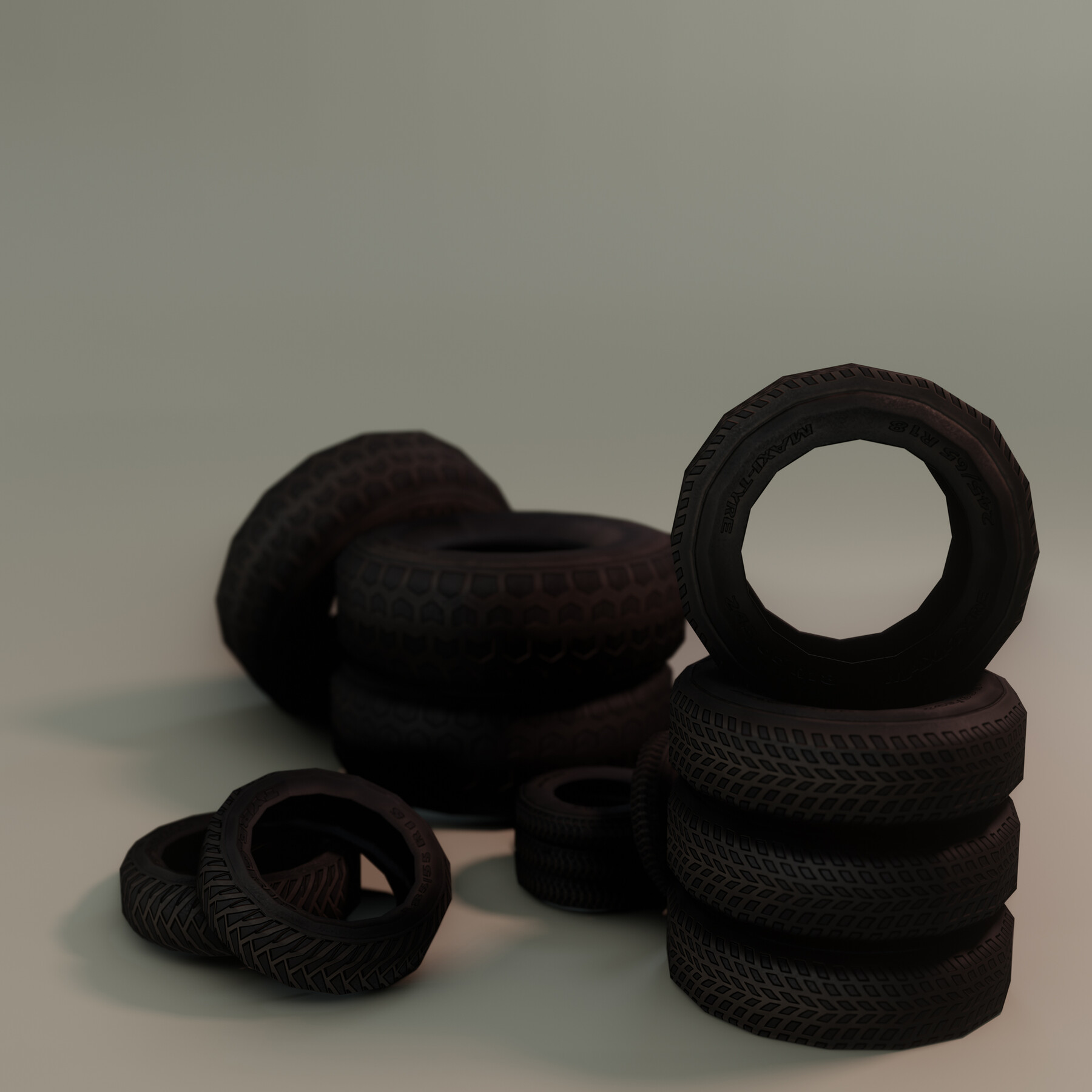 ArtStation - Low Poly Game Ready Tires | Game Assets