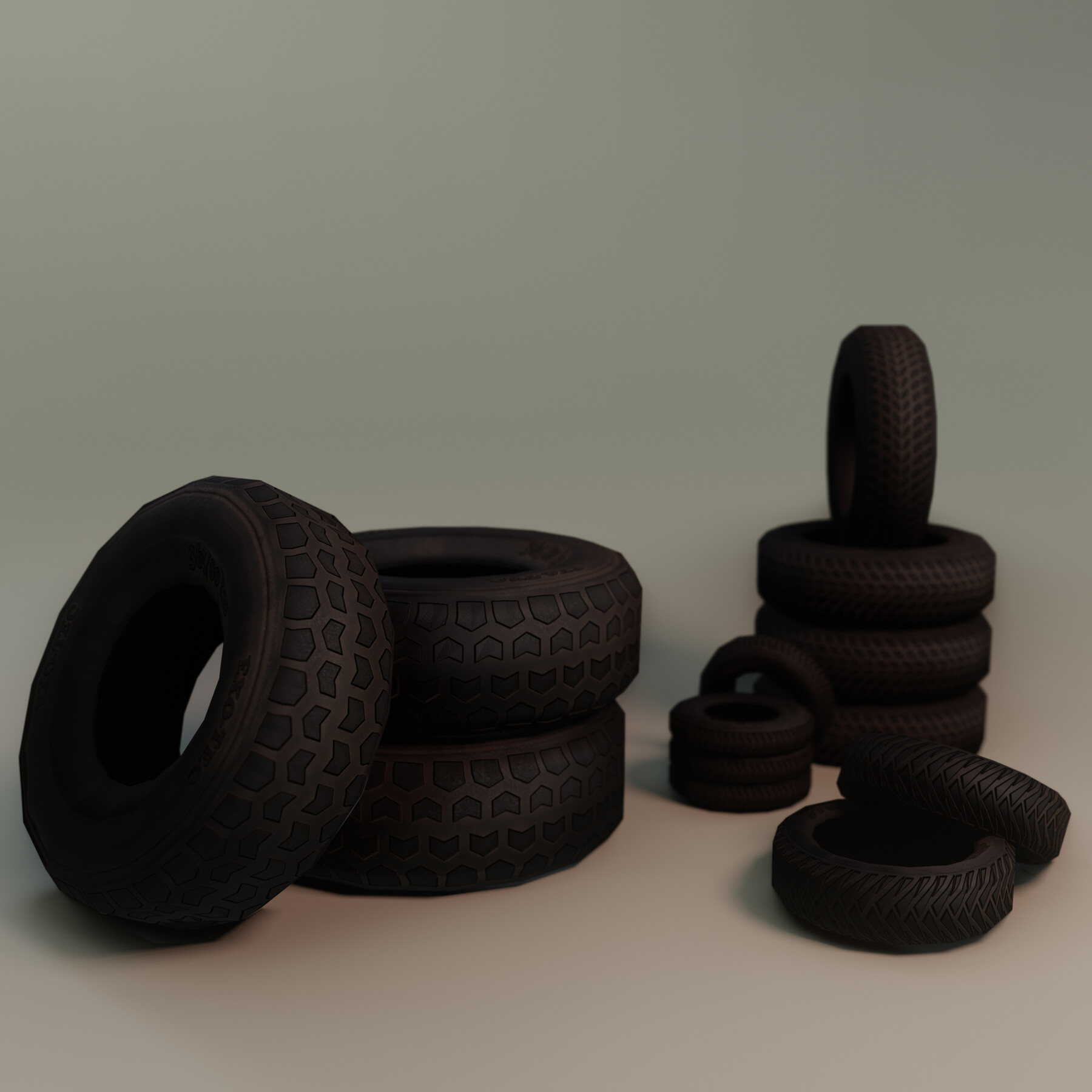 ArtStation - Low Poly Game Ready Tires | Game Assets
