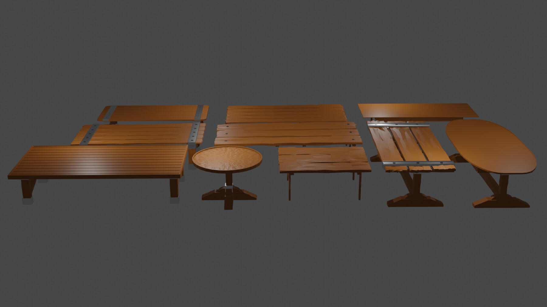 ArtStation - TABLE COLLECTION (LOW POLY) | Game Assets