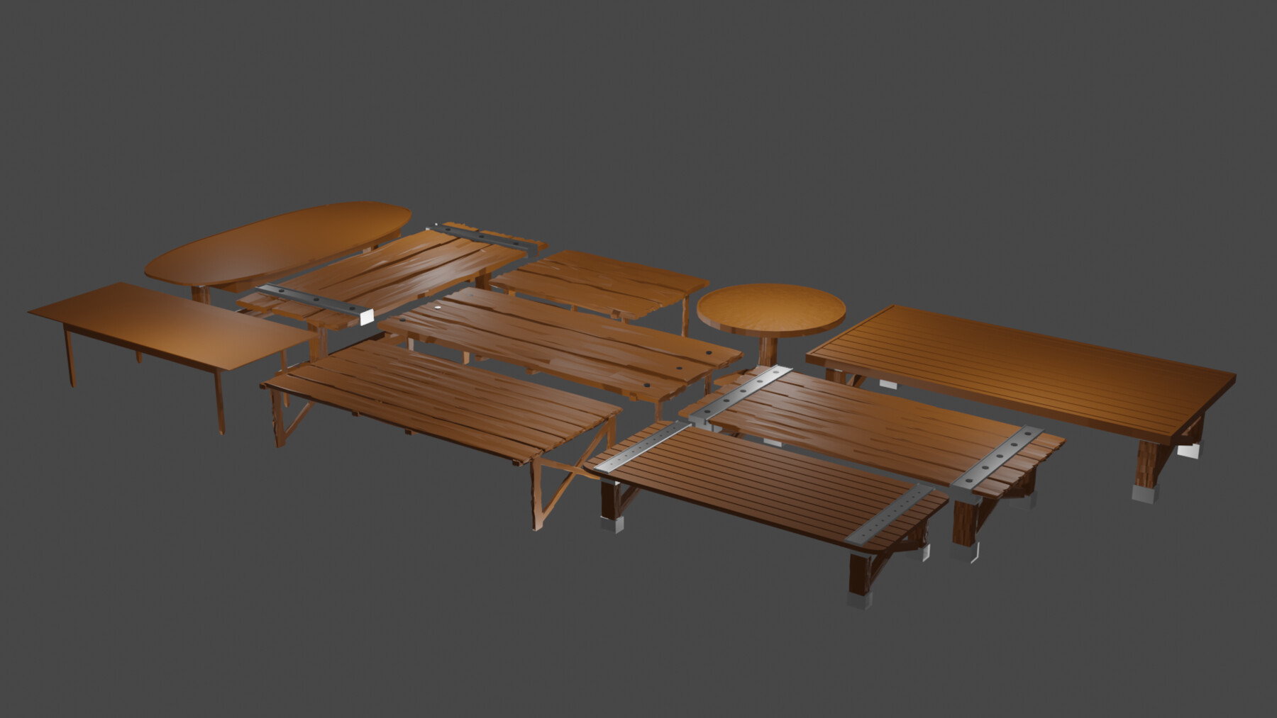 ArtStation - TABLE COLLECTION (LOW POLY) | Game Assets