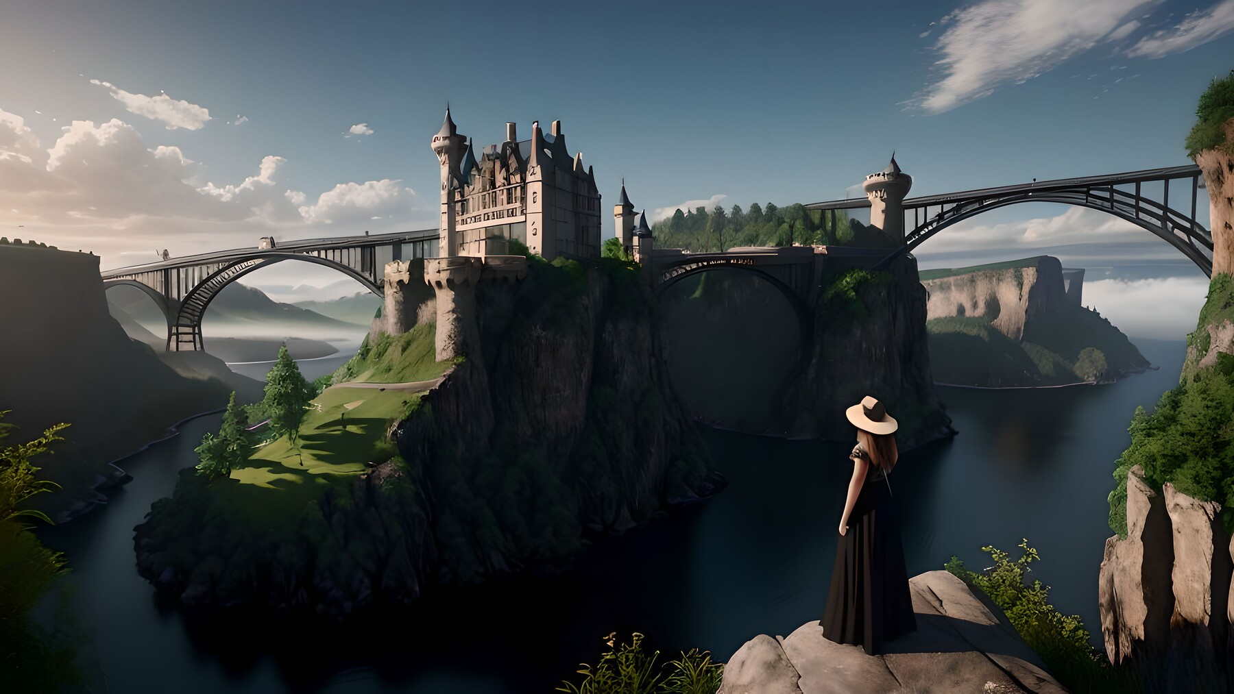 ArtStation - Girl And Old Castle keyframes for animation | Artworks