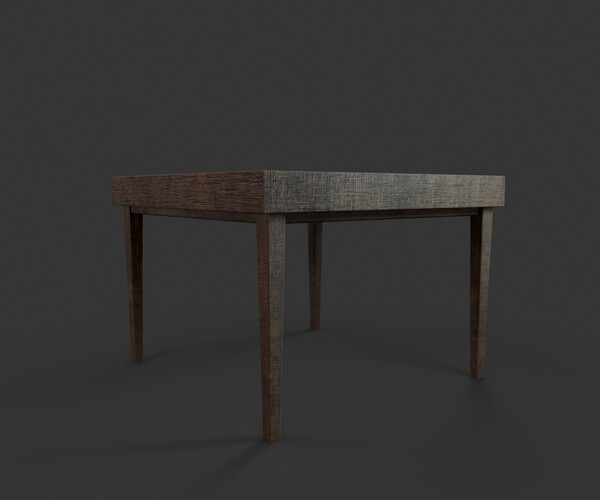 ArtStation - Low poly game ready table | Game Assets