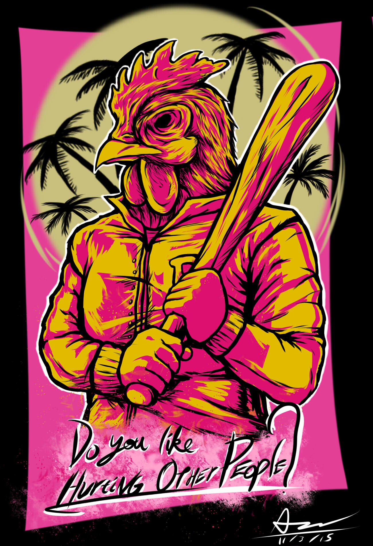 ArtStation - Hotline Miami: do you like hurting other people? | Artworks