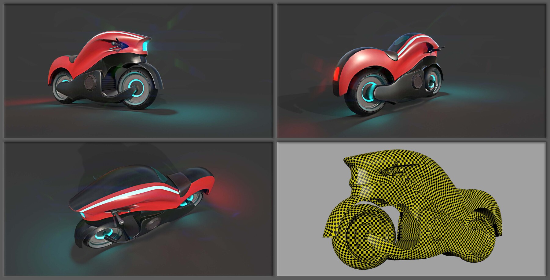 ArtStation - Sci- fi Bikes Pack Game Ready | Game Assets