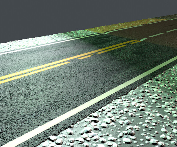 ArtStation - Road Texture Material Procedural (sbsar + 4 PBR texture ...
