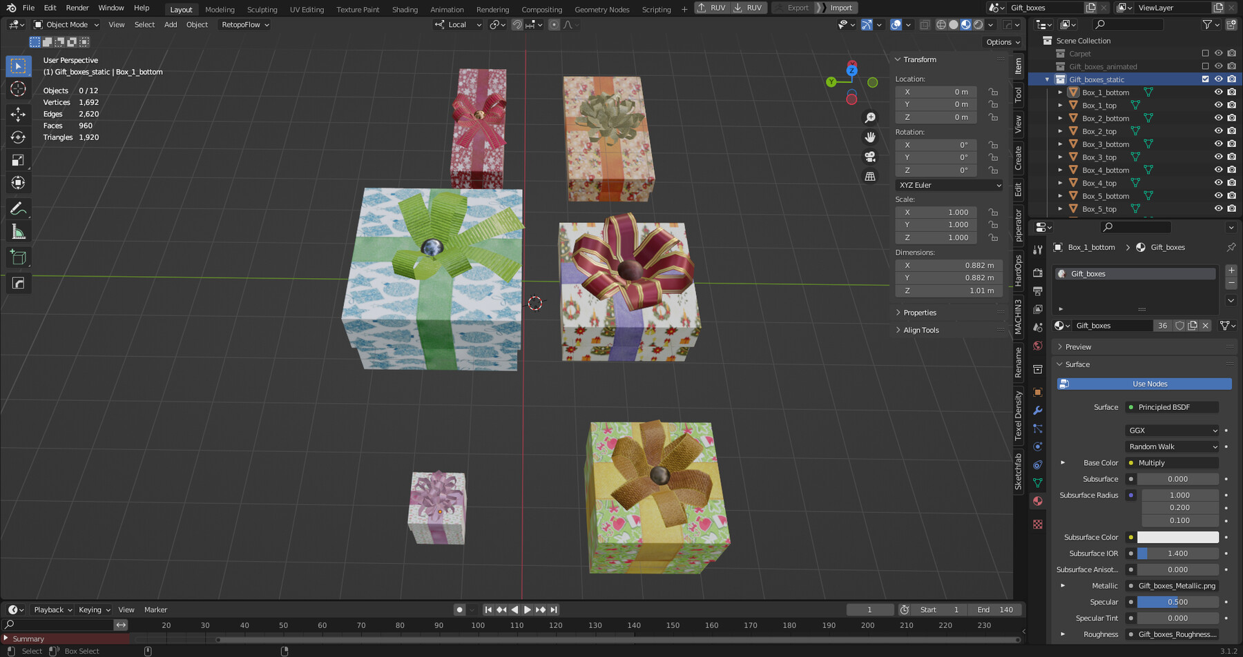 ArtStation - Gift boxes | Game Assets