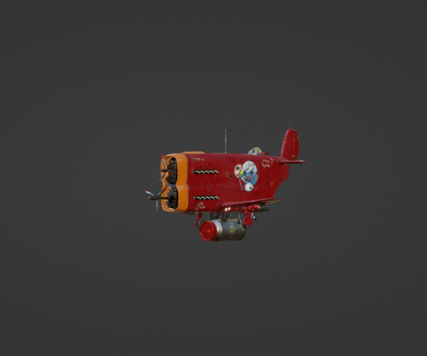 ArtStation - High-Poly Cartoon Plane 3D model | Resources