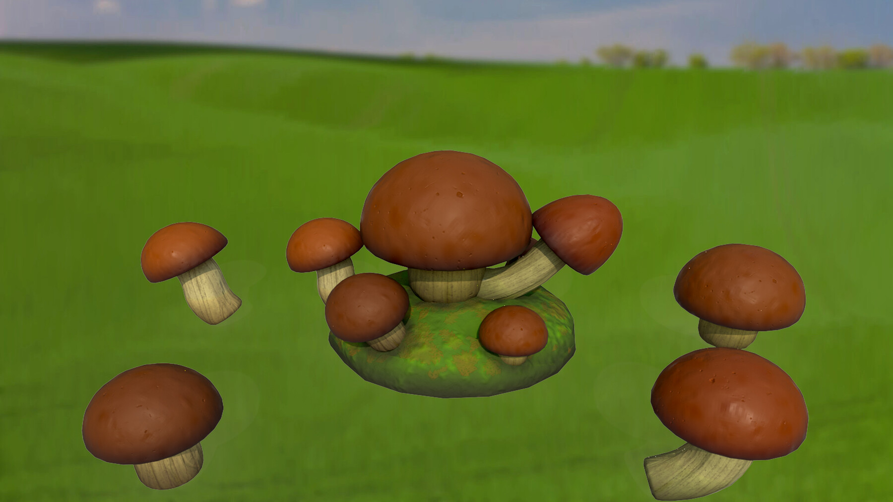 ArtStation - Stylized mushrooms, mycelium PBR low-poly game ready ...