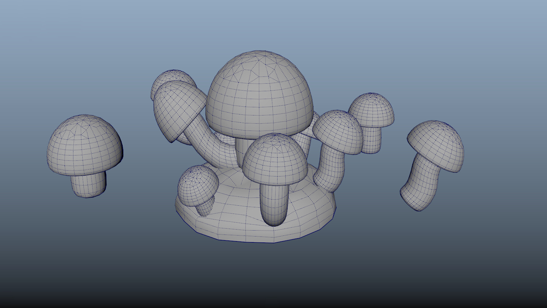 ArtStation - Stylized mushrooms, mycelium PBR low-poly game ready ...