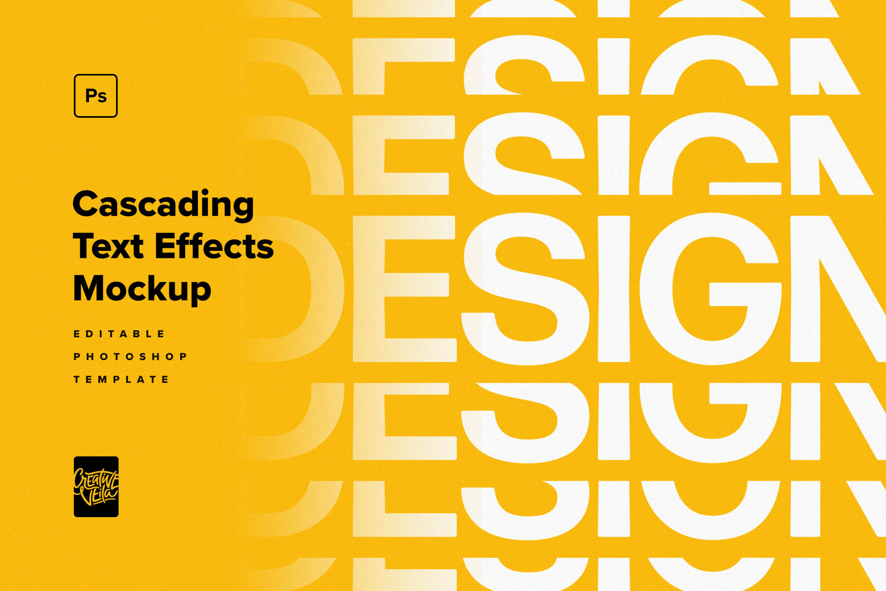 ArtStation - Cascading Distortion Text Effects Mockup | Artworks