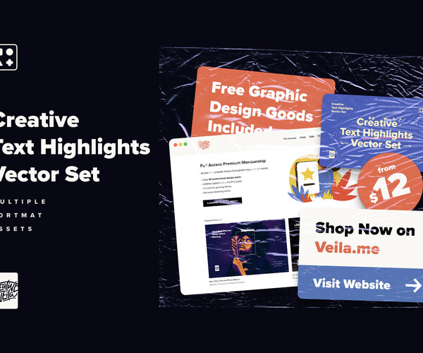 ArtStation - Creative Text Highlights Vector Set | Artworks