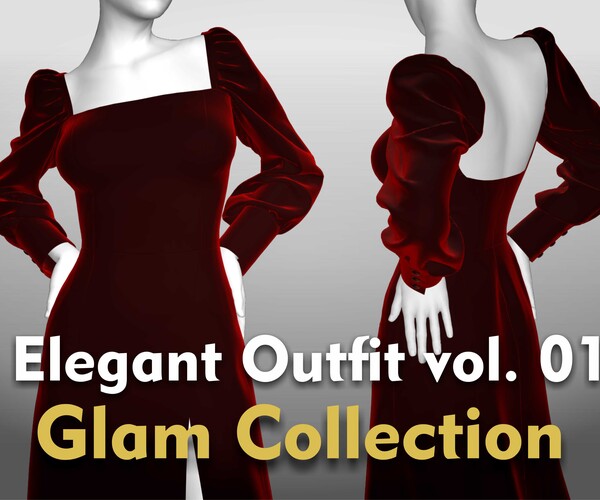 ArtStation - Elegant Outfit vol.01 - Glam Collection | Resources