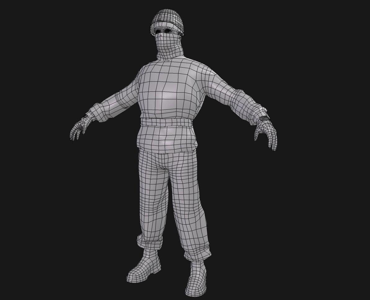 ArtStation - Soldier Low-poly 3D model | Game Assets