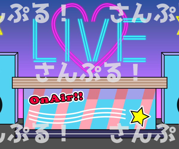 ArtStation - Animated streaming overlay [Neon pop LIVE!] Background/OBS ...