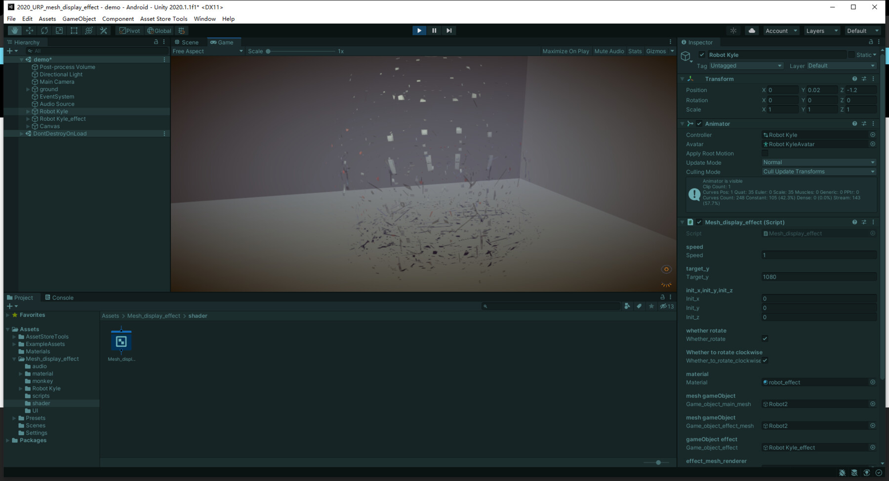 Artstation Unity Vfx Mesh Split Effect Game Assets